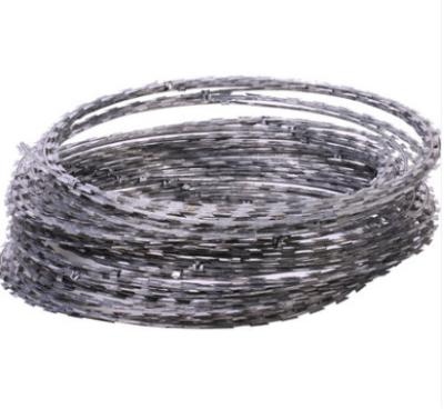 China Promotional Various Durable Using Hot Dip factory Galvanized Stainless Steel 2.5 Mm Razor Barbed Wire for sale