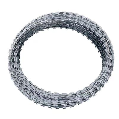 China Rope Mesh Galvanized Steel Wire Anti Climb Razor Barbed Wire Concertina Double Strand for sale