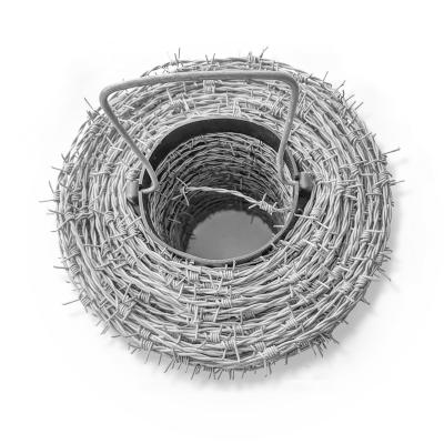 China Rope Mesh Electro Galvanized Barbed Wire 50 KG Per Roll for Protection 20-500m Length for sale