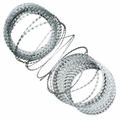 China Hot Selling Cheap Custom 65 Anti Climbing Razor Barbed Wire Galvanized Concertina Wire With Pallet For Security for sale