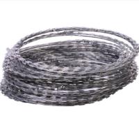 China Galvanized Razor Barbed Wire Durable and Easy Installation with 2.5mm Wire Diameter for sale