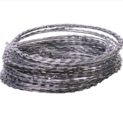China Galvanized Razor Barbed Wire Durable and Easy Installation with 2.5mm Wire Diameter for sale