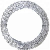China Anti-Corrosion GI Razor Wire Barrier Concertina Barbed Wire Rolls for Airport Security for sale