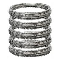 China Silver Protecting Mesh Concertina Barbed Wire Rolls BTO 22 Hot Dipped Galvanized Top Sale for sale