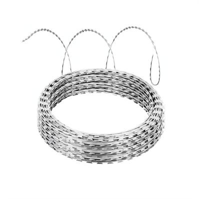 China Anti-corrosion BTO 22 Hot Dipped Galvanized Concertina Barbed Wire for Protecting Mesh for sale