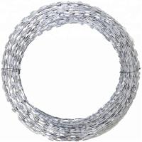 China Hot Selling Type BTO 30 Razor Barbed Wire Galvanized Barbed Wire Concertina Coil For Outdoor Security for sale