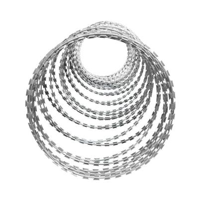 China BTO22 Hot Dipped Galvanized Concertina Razor Barbed Wire Anti Climb for Protecting Mesh for sale