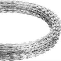 China Custom Design BTO22 Hot Dipped Galvanized Concertina Razor Barbed Wire Anti Climb for sale