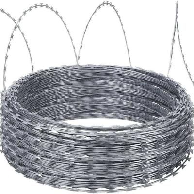 China 2023 Electric / Hot Dipped Galvanized Razor Barbed Wire Bulk Concertina Wire Mesh for sale