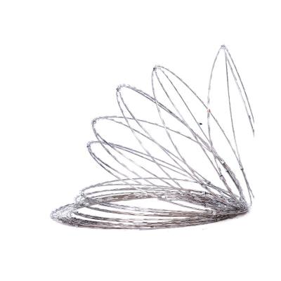 China Newest Design Top Quality  climbing barbed  wire hot zinc plating high rust prevention security cage blade thorn rope for sale