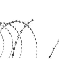 China Various Good Quality  BTO22 Hot Dipped Galvanized Concertina Razor Barbed Wire Anti Climb For Sale for sale