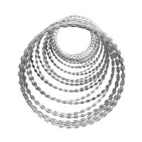 China Professional Manufacture Silver Concertina Razor Barbed Wire with Zinc Coated Surface for sale