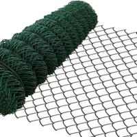 China High Quality And Latest Design Galvanized Diamond Fence Cyclone Wire Mesh Chain Link Fence Roll 50Ft for sale