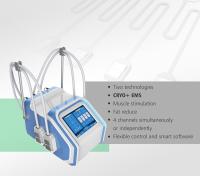 China 4 Handle Cryolipolysis EMS Machine 10.4 Inch Touch Screen 220V 50Hz for Cellulite Reduction for sale