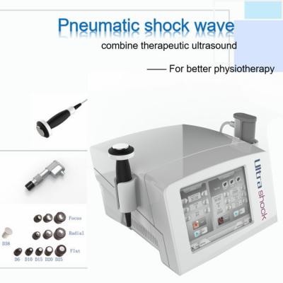 China Pneumatic Shockwave and Ultrasound Therapy Machine 6 Bar 10.4 Inch Touch Screen for sale