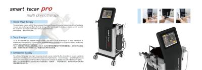 China Smart Tecar Pro Multi Physiotherapy Machine 448KHz RF Shockwave Ultrasound 300W for sale
