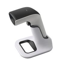 China 2D QR Bar Code Reader Bluetooth Wireless 2.4G Barcode Scanner With Charging Stand 2200mAh Battery for sale