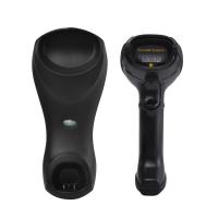 China 512k Storage 1600mAh Battery Wireless 2D Barcode Scanner With Charging Cradle For Retail Chains for sale