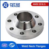 China ASME B16.5 Class 150LB Forged Galvanized Carbon Steel Weld Neck Flange WNRF Raised Face 1/2 to 24 Inch for sale