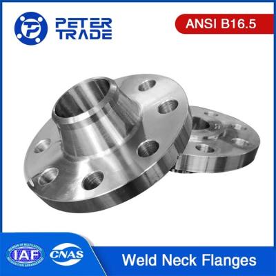 China ANSI ASME B16.5 ASTM A105 Forged Carbon Steel Weld Neck Flange Class 300 WNRF Raised Face 1/2-24 Inch for sale
