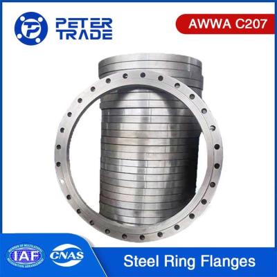 China AWWA C207 Class E Steel Ring Flange 275PSI 100mm to 3600mm for Waterworks for sale