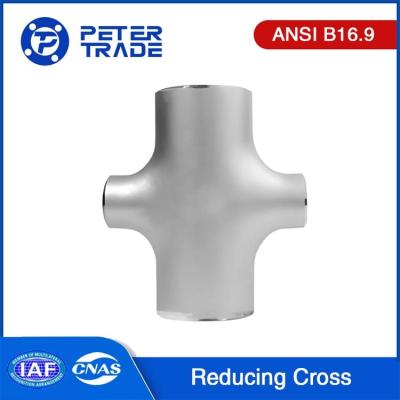China ASME B16.9 Stainless Steel Reducing Cross A403 WP321 WP321H SCH10 SCH40 SCH80 for sale