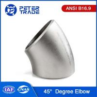 China ASME B16.9 Carbon Steel A234 WPB 45 Degree 3D Elbow 1/2 to 48 Inch for Petroleum for sale