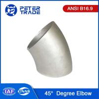 China ASME B16.9 45 Degree 3D Elbow Stainless Steel ASTM A403 1/2 to 48 Inch SCH40 for sale