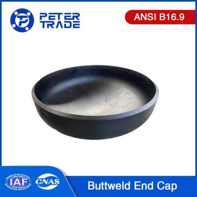China ASME B16.9 Carbon Steel Grooved End Pipe Fittings 1/2 to 48 Inch Buttweld End Caps for sale