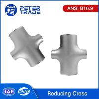China ASME B16.9 Reducing Cross Carbon Steel Pipe Fittings ASTM A234 WPB SCH10 SCH40 SCH80 for sale
