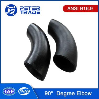 China ASME B16.9 ASTM A420 WPL6 Carbon Steel 3D Radius 90 Degree Elbow for Low Temperature Pipe for sale