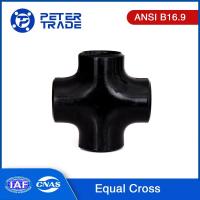 China ASME B16.9 ASTM A234 WPB Carbon Steel Equal Cross 1/2 to 48 NPS Butt-Welding Pipe Fitting for sale
