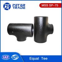 China MSS SP-75 Alloy Steel SCH80 WPHY Butt Welding Fittings Equal Tee 16 to 60 Inch for sale
