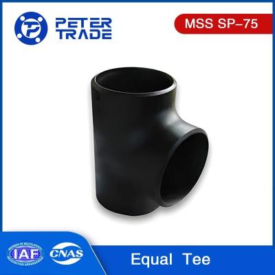 China MSS SP-75 Alloy Steel SCH80 WPHY Butt Welding Fittings Equal Tee 16 to 60 Inch for sale