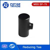 China MSS SP-75 WPHY-42 WPHY-46 WPHY-52 High Strength Black Painting Pipe Reducing Tee for Oil and Gas Pipeline for sale