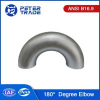 China ASME B16.9 Stainless Steel 180 Degree Long Radius Elbow A403 WP304 WP304L 1/2 to 24 Inch for sale