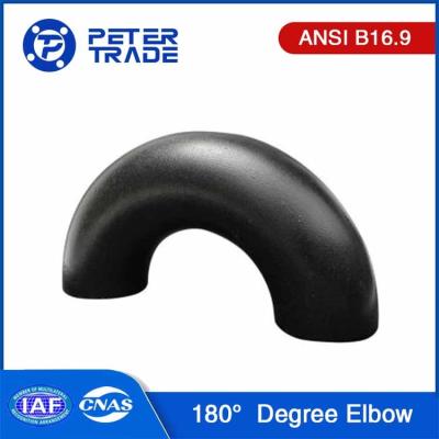 China Carbon Steel ASTM A234 WPB ASME B16.9 180 Degree Long Radius Elbow 1/2 to 24 Inch for sale