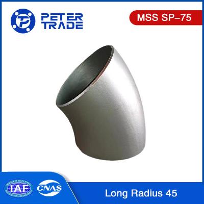 China MSS SP-75 WPHY 45 Degree Long Radius Elbow Butt Weld Pipe Fitting NPS 16 to 60 for sale