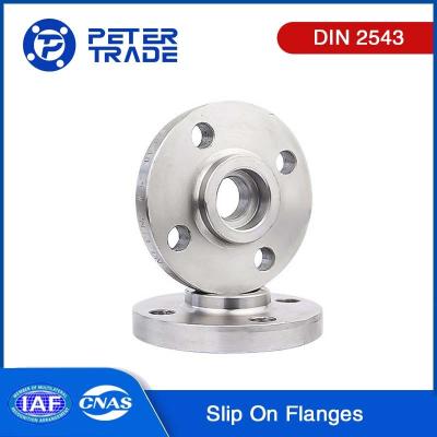 China DIN 2543 PN16 Carbon Steel Slip On Flanges RF for Petrochemical Pipe Engineering for sale