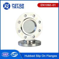China EN1092-01 PN25 Type 12 Carbon Steel Stainless Steel Hubbed Slip On Flange DN10-600 for sale