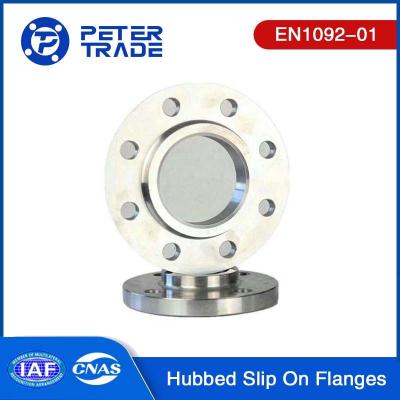 China EN1092-01 PN25 Type 12 Carbon Steel Stainless Steel Hubbed Slip On Flange DN10-600 for sale