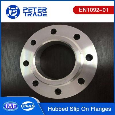 China EN1092-01 PN10 Hubbed Slip On Pipe Flange Carbon Steel A105 Stainless Steel SS304 316 3 Inch for sale