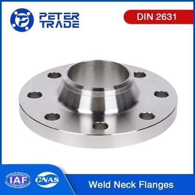 China DIN 2631 Weld Neck Flange PN6 Carbon Steel Stainless Steel Raised Face WNRF DN10 to DN3600 for sale