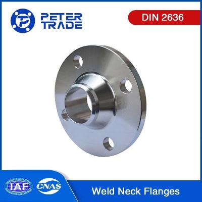 China DIN 2636 Weld Neck Flange PN64 Carbon Steel Stainless Steel WNRF Raised Face for Chemical Petrochemical Industry for sale