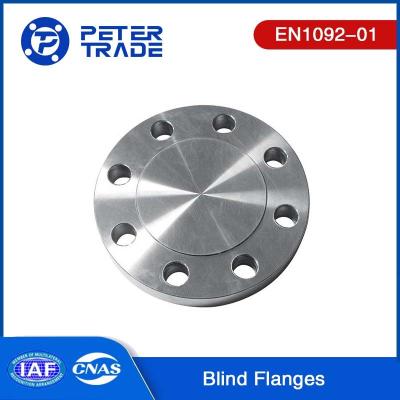 China EN1092-01 Carbon Steel Blind Flange TYPE 05 PN100 Raised Face Flat Face for High Pressure Piping for sale