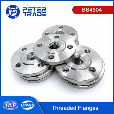 China BS4504 PN10 Carbon Steel Stainless Steel Threaded Pipe Flange DN10 to DN3000 for sale