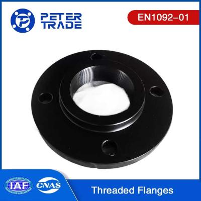 China EN1092-01 PN6 Type 13 Carbon Steel A105 Raised Face Threaded Flange DN10 to DN300 THRF for sale