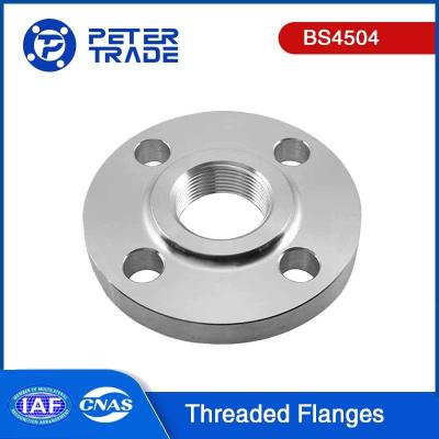 China Stainless Steel Threaded Pipe Flange BS4504 PN25 4 Inch Raised Face 304/316 for Water Power Oil for sale