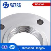 China Stainless Steel Threaded Pipe Flange BS4504 PN25 4 Inch Raised Face 304/316 for Water Power Oil for sale