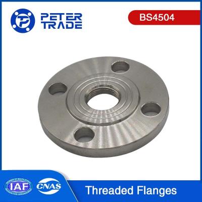 China BS4504 Carbon Steel Threaded Flange ASTM A105 2 Inch Raised Face PN 40 for Oil and Gas for sale
